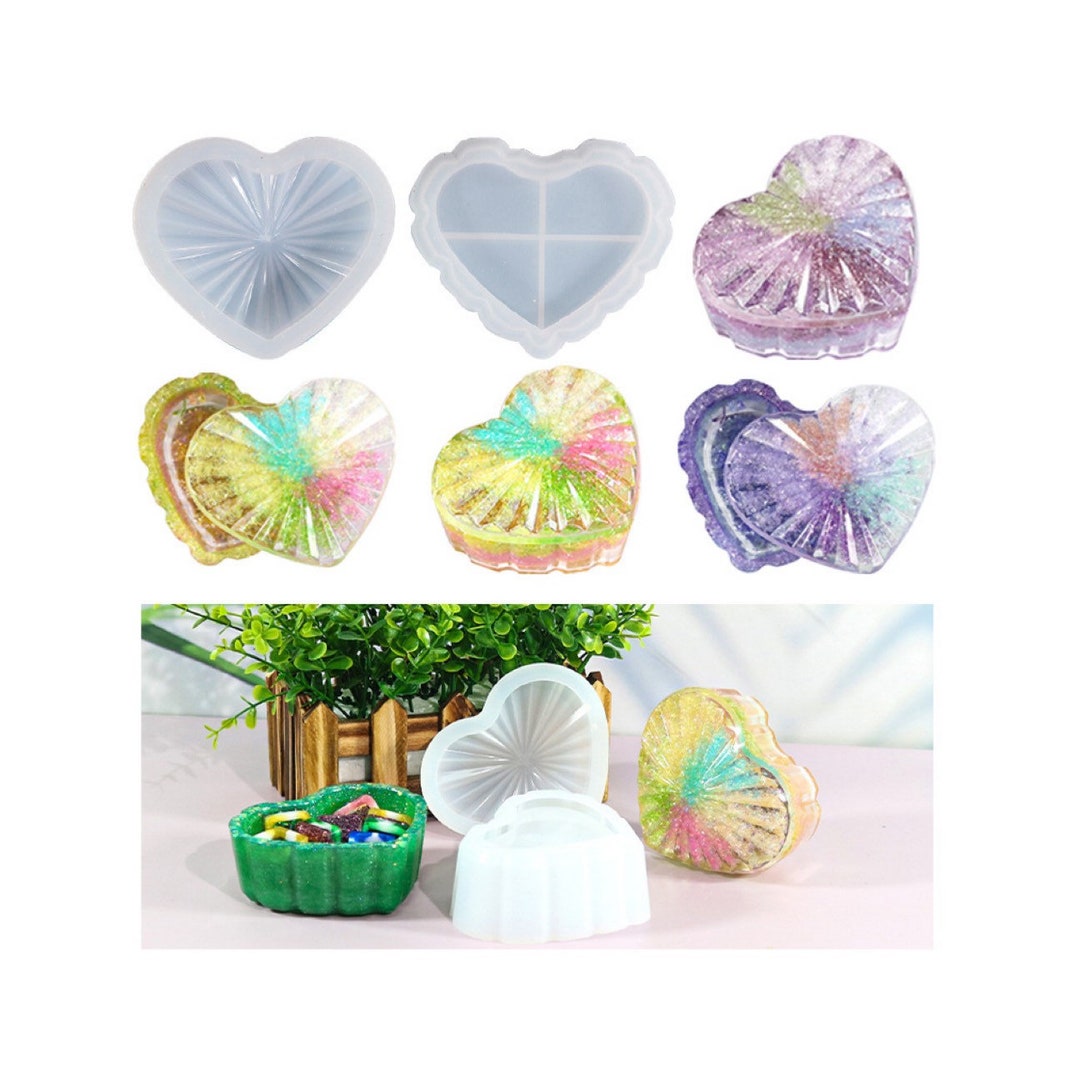 2-part 3D Heart Shape Jewelry Box Mold Heart Storage Box - Etsy
