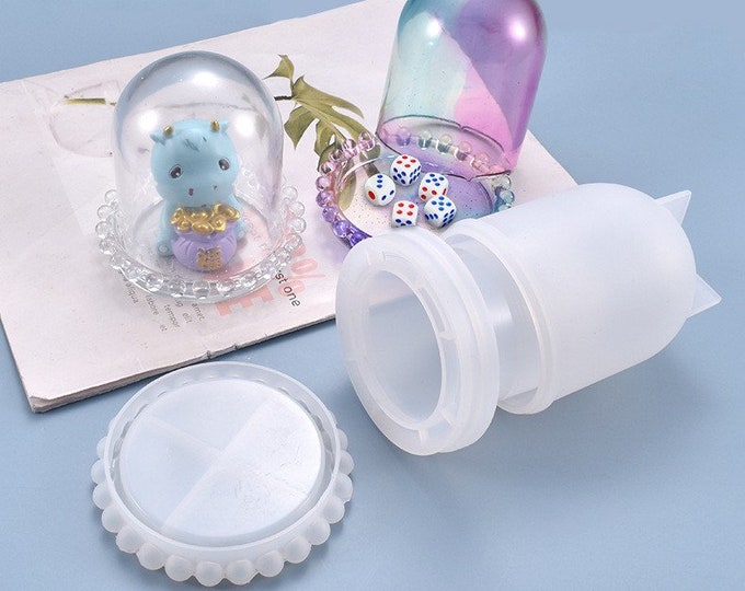 3-part Shiny Clear Dome and Bottom Preserved Rose Dome Resin - Etsy Canada