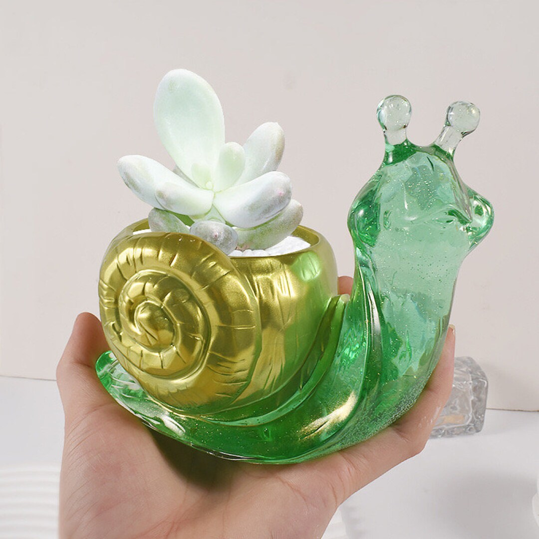 3D Snail Flowerpot Resin Mold, Snail Silicone Molds, Animal Silicone ...