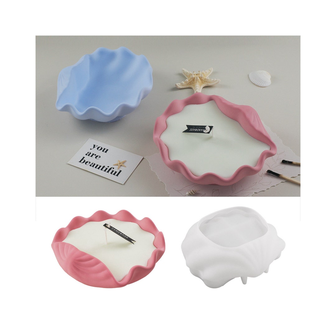 Clam Shell Bowl Silicone Mold, Clam Shell Molds for Resin, Concrete ...