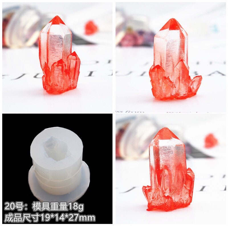 Shiny Geometric Crystal Geode Stone Resin Mold (9 Styles Available ...