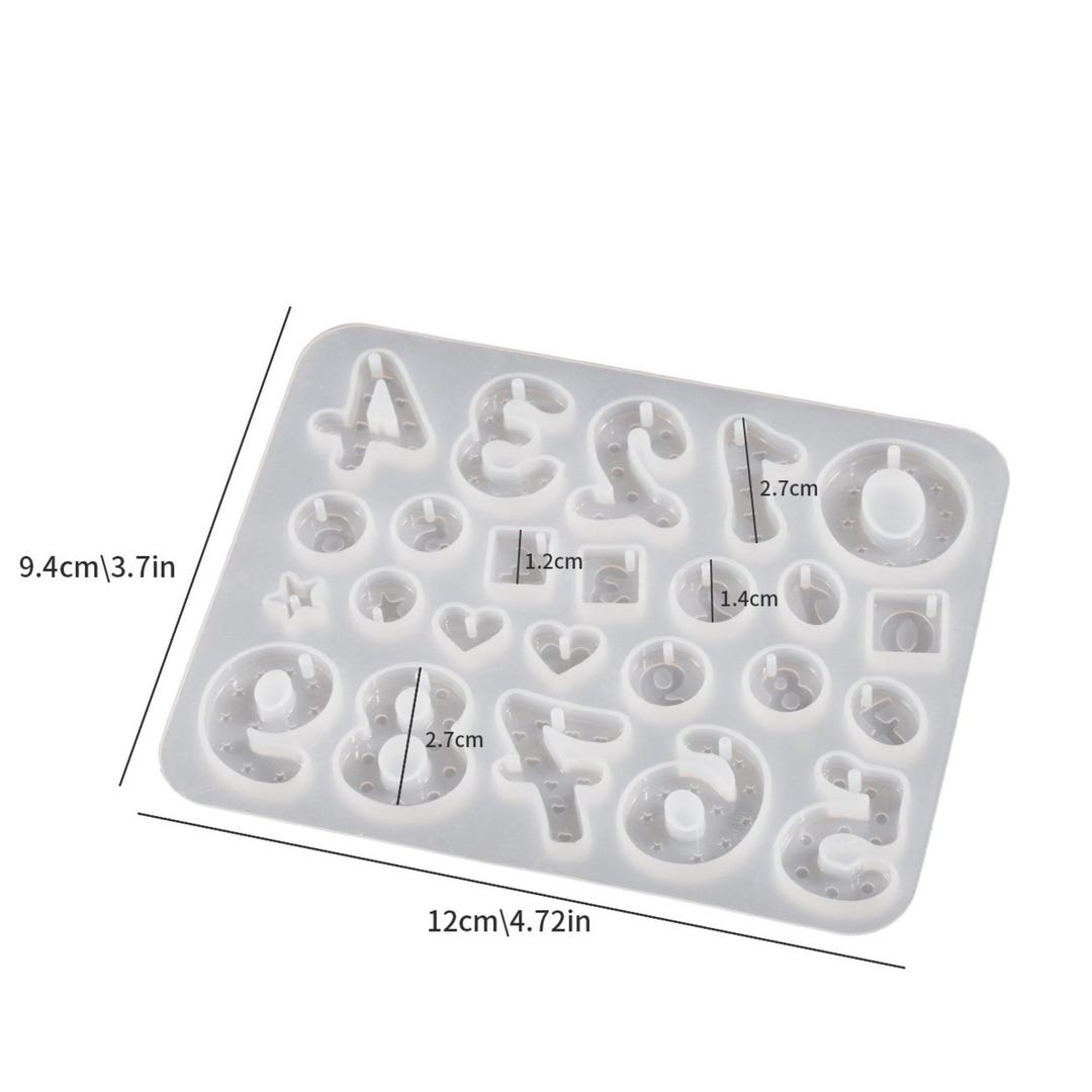 Silicone Number Mold, 0-9 Numbers Silicone Mold for Jewelry Making ...