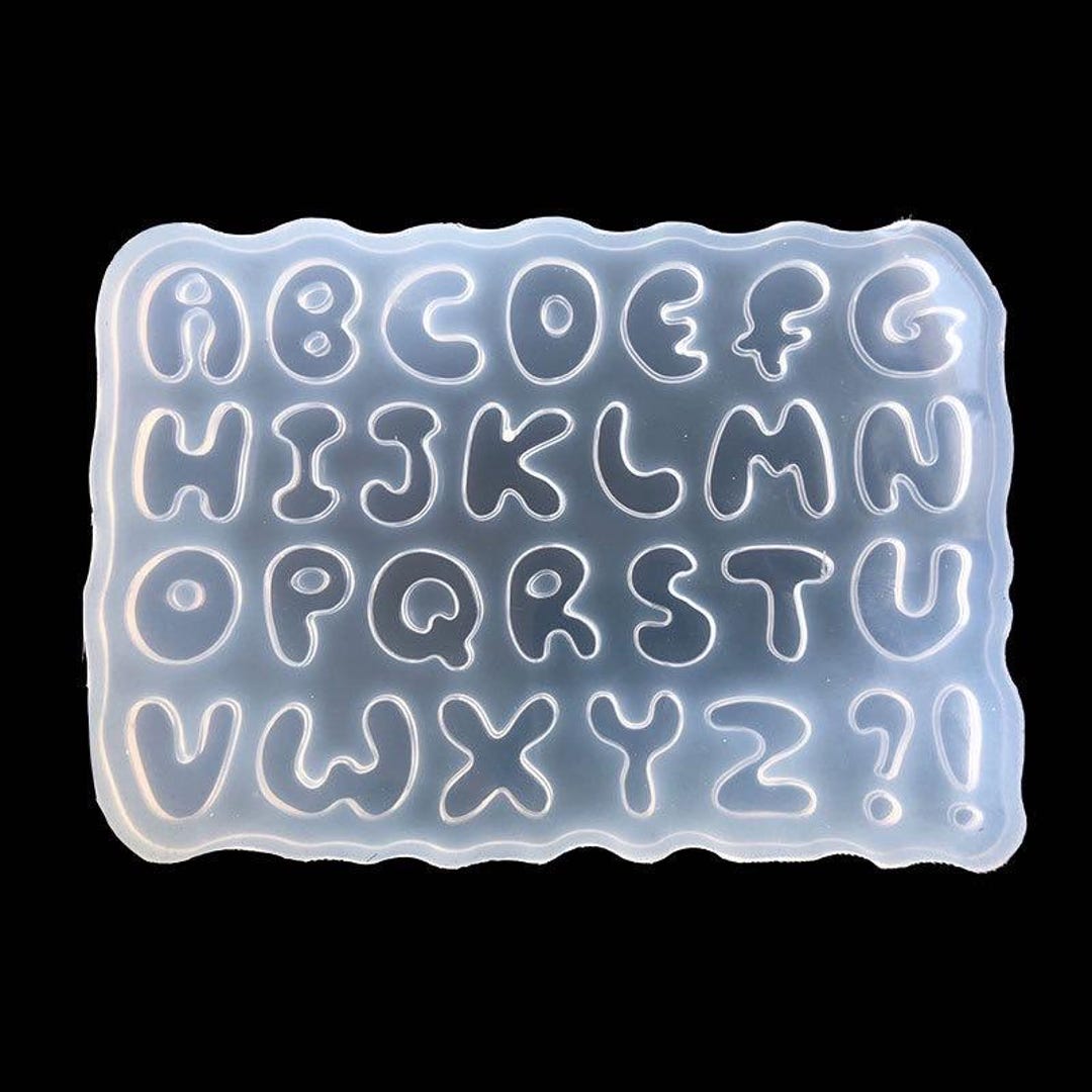 Shiny Alphabet Resin Molds- Alphabet Silicone Molds for Epoxy Resin ...