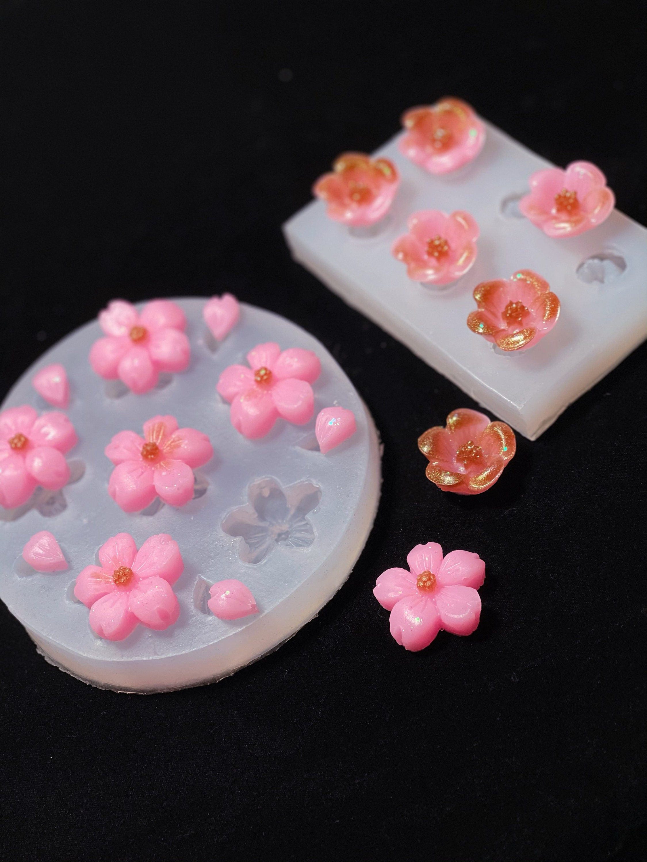 159 6-cavity Matte Sakura/cherry Blossom Resin Mold Resin - Etsy Canada