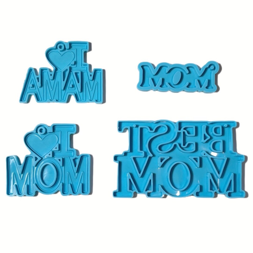 Mother's Day Mom Word Keychain Resin Silicone Mold - DIY Mother's Day ...