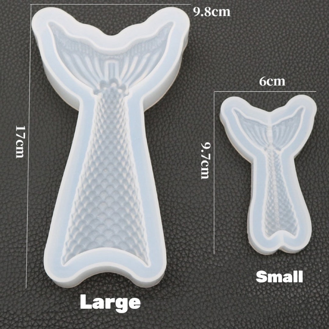 Shiny Mermaid Tail Resin Mold - 2 Sizes - Resin, UV Resin, Resin Molds ...