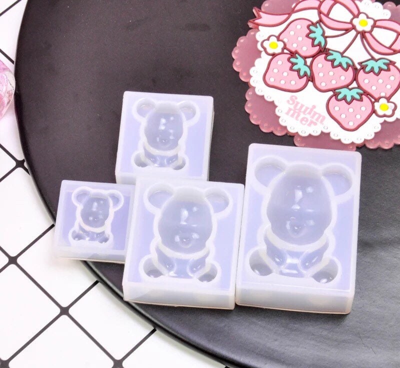 086 Shiny 3D Bear Mold Set Resin Mold 4 Sizes Available - Etsy