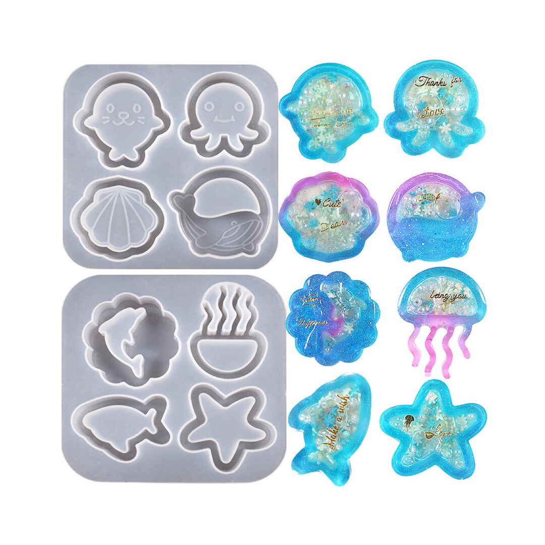 Ocean Themed Resin Casting Shaker Molds Seashell Starfish - Etsy