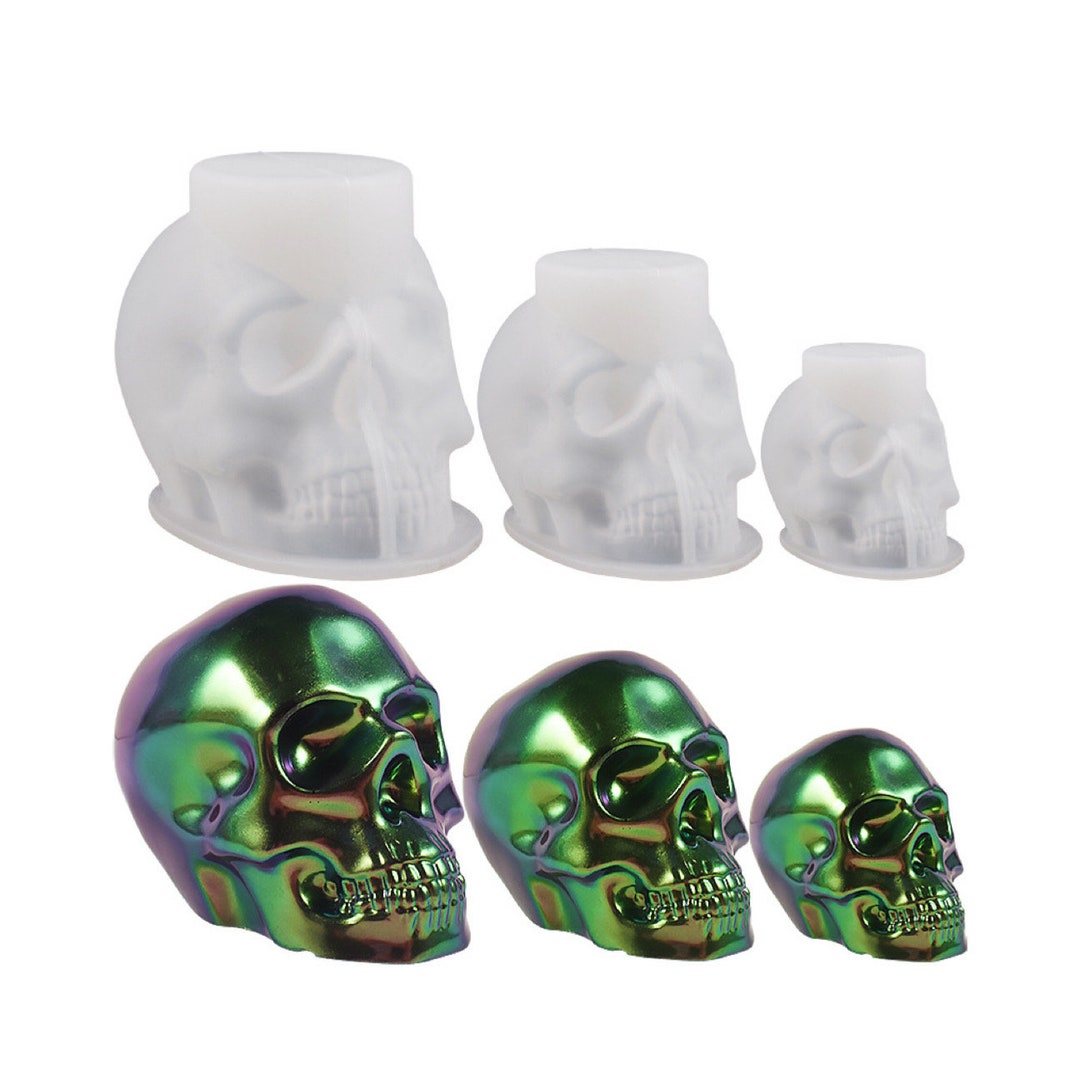 3D Skull Halloween Themed Silicone Molds, Skeleton Silicone Molds ...