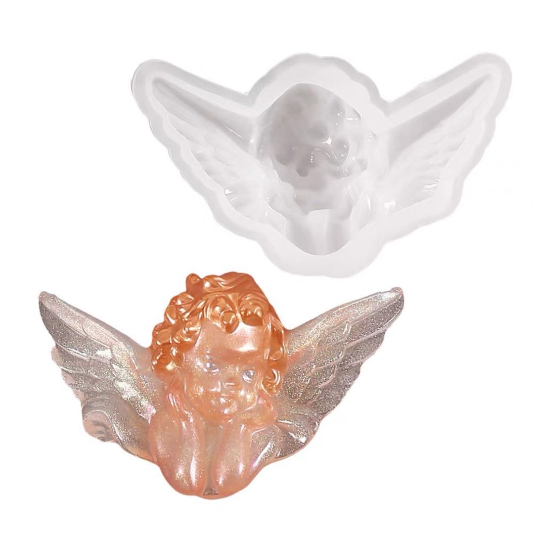 1-cavity Shiny Angel Resin Mold - Resin Mold, Candle Mold, Soap Mold ...
