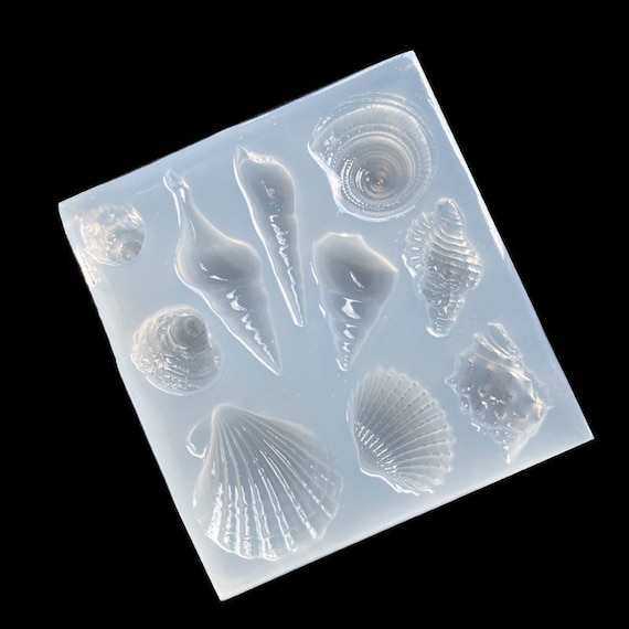 10-cavity Shiny Seashell Sea Snail Conch Resin Mold Resin | Etsy