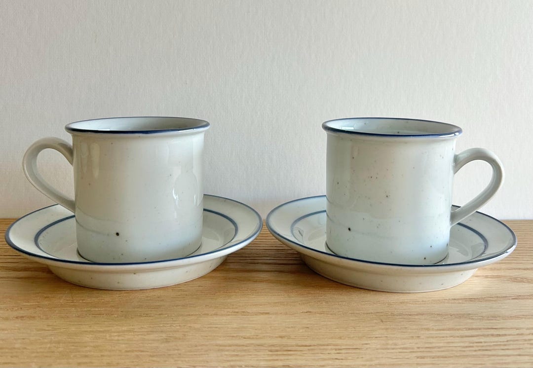 Dansk Blue Mist Cups and Saucers Set of 2 - Etsy