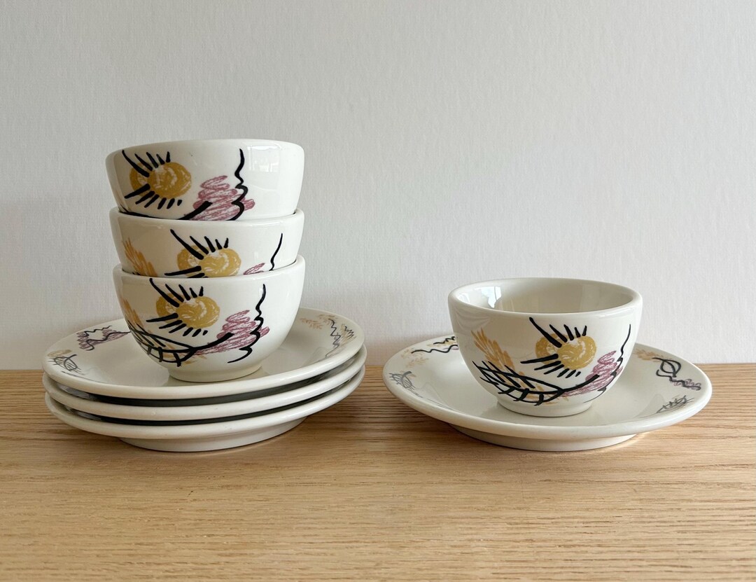 Homer Laughlin Vintage Restaurant Ware Custard or Soup Cups and Small ...