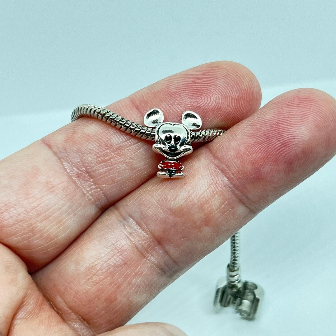 Walt Disney Mickey Mouse Bead Charm Bracelet Necklace DIY 3D - Etsy