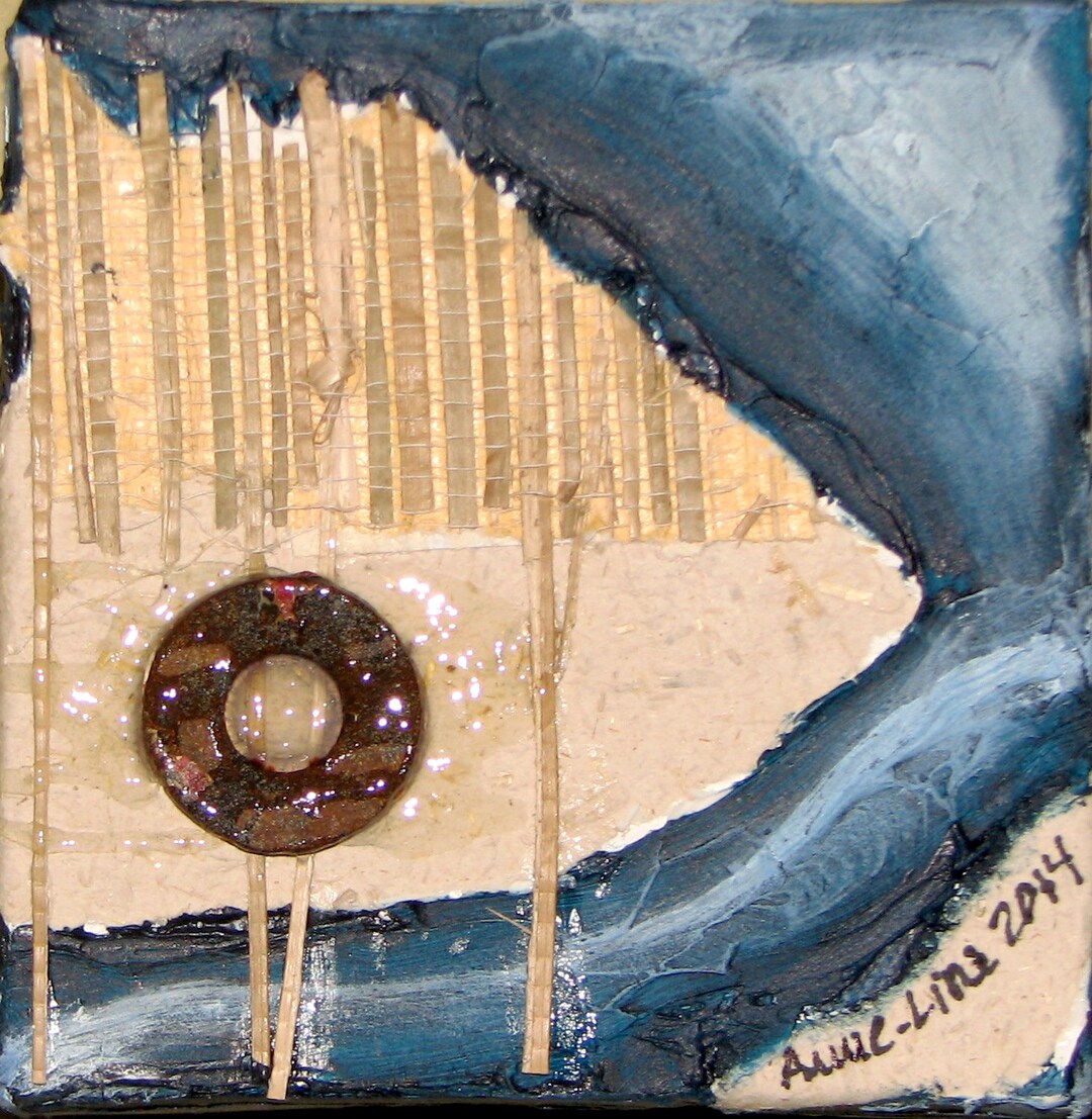 Unforgettable Original Work Painting Mixed Media Art Landscape Aerial ...