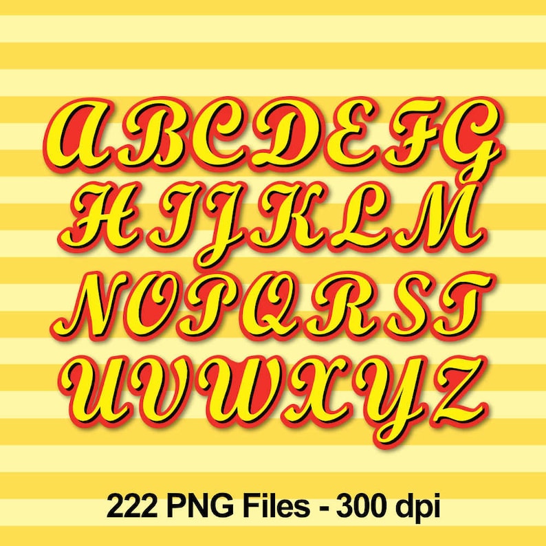 Curious George Alphabet Clipart 222 png files 300 dpi | Etsy