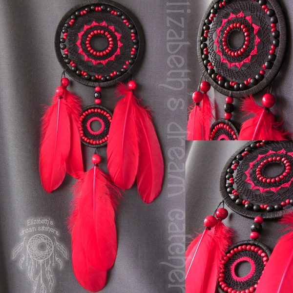 Red Dreamcatcher - Etsy