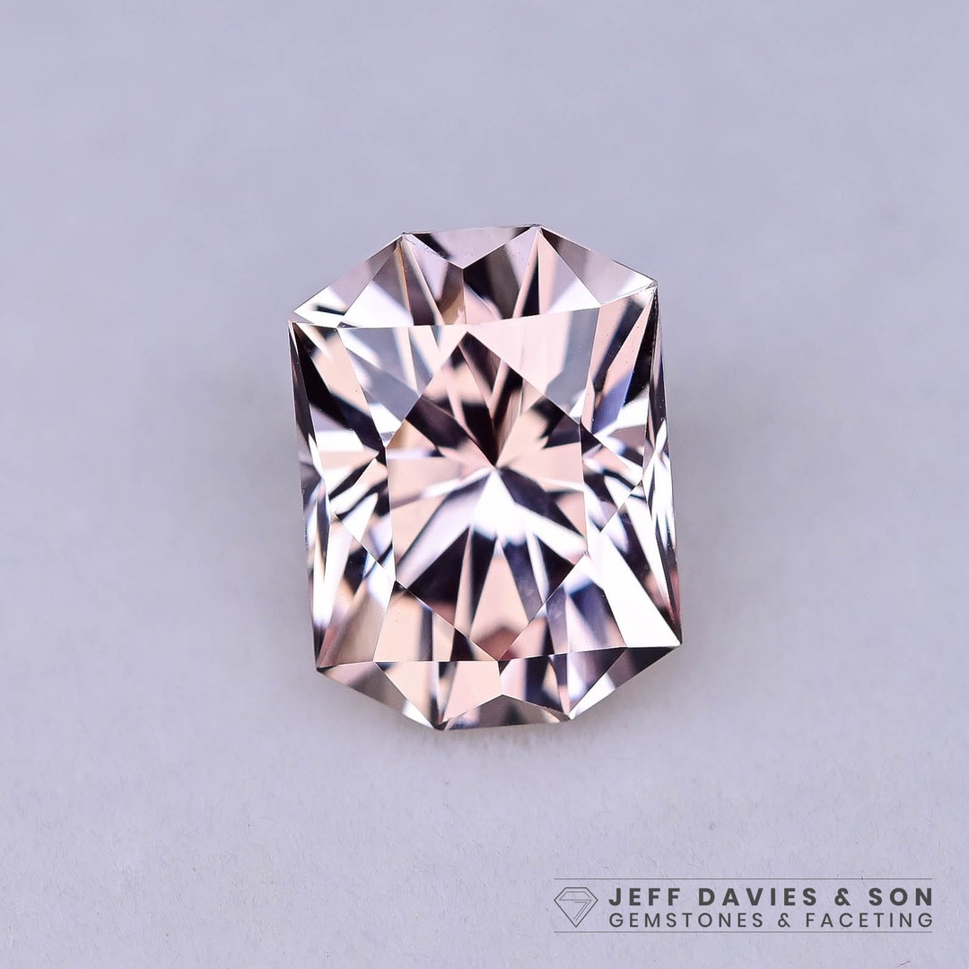 Precision Cut 2.89ct LAB Morganite Colour Sapphire Flame Fusion - Etsy