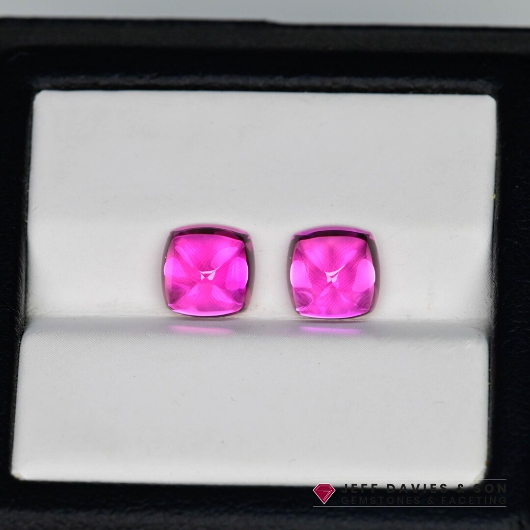 5.18tcw LAB Hot Pink Sapphire (sugarloaf) - Precision Cut - Pair - Etsy