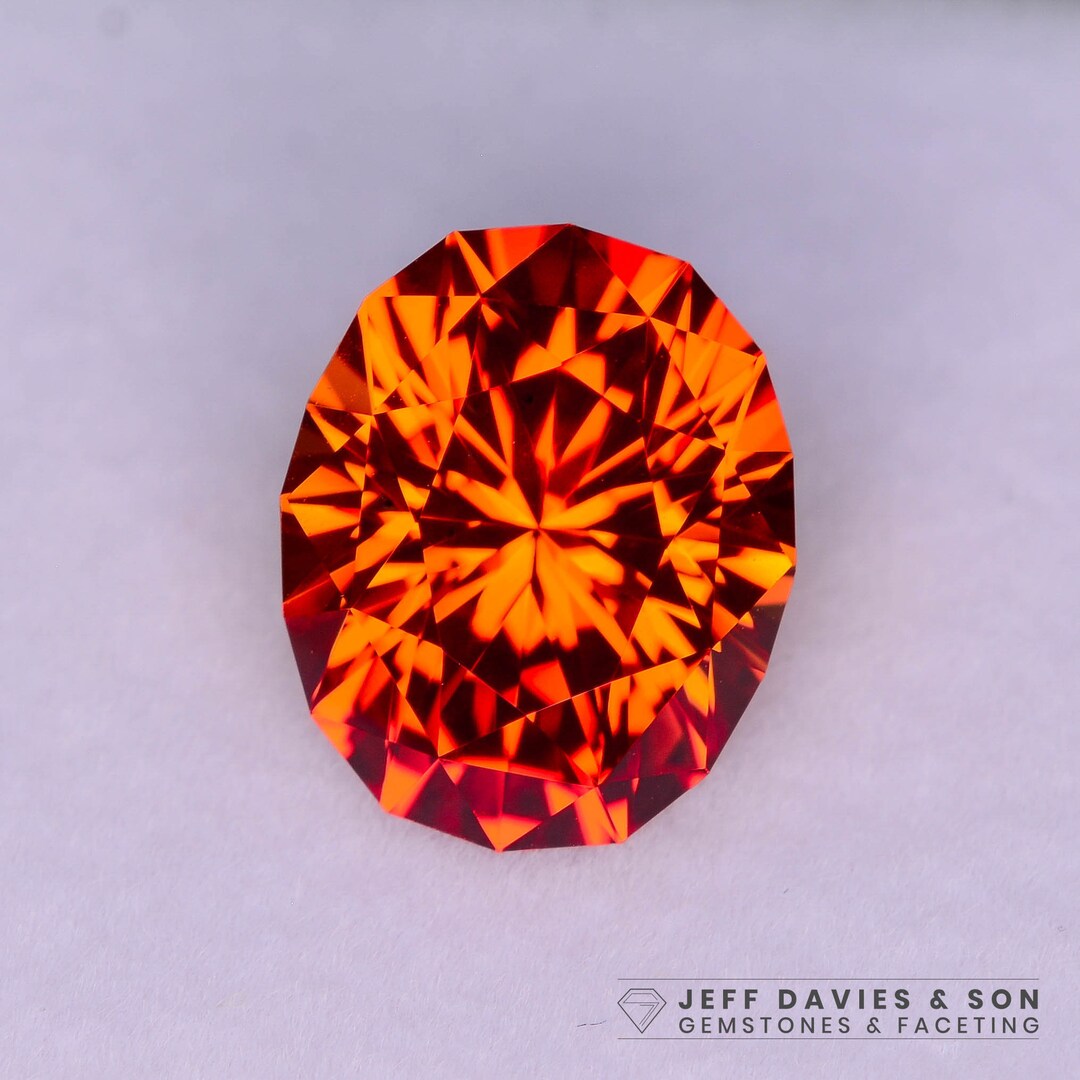 Precision Cut 7.03ct LAB Orange Sapphire Flame Fusion - Etsy
