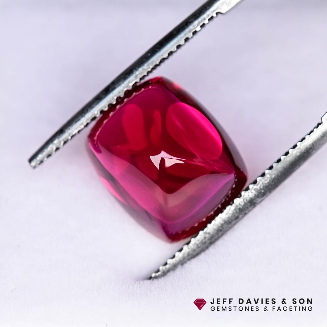 8.59ct LAB Sugarloaf Bright Red Ruby - Precision Cut With Superior ...