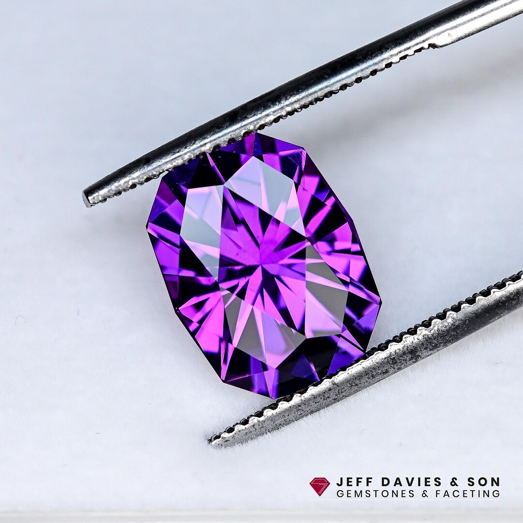 Natural 5.15ct Precision Cut Amethyst - Brazil - Etsy