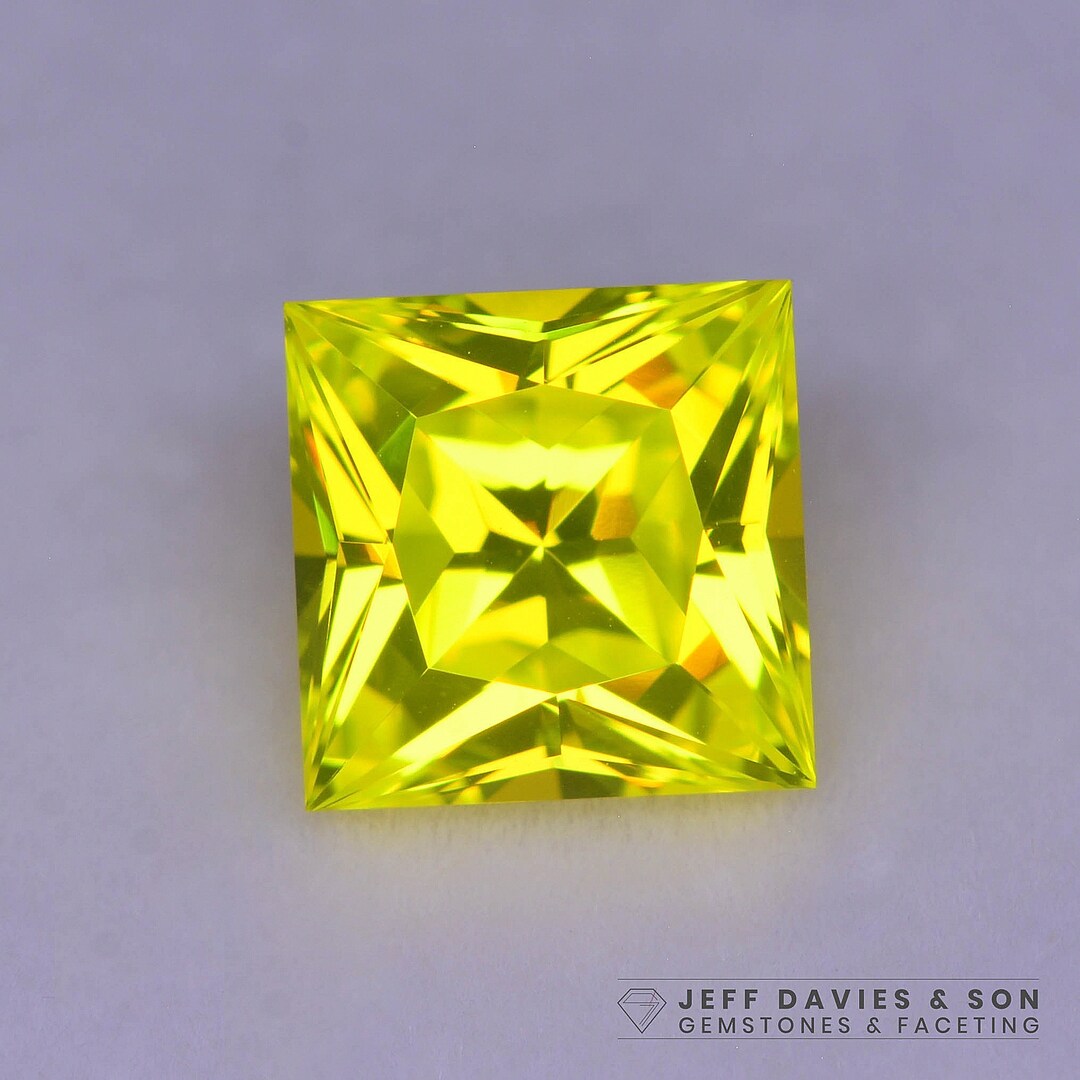 Precision Cut 3.52ct Lab Lumo Garnet YAG Yttrium Aluminum Garnet Pulled ...