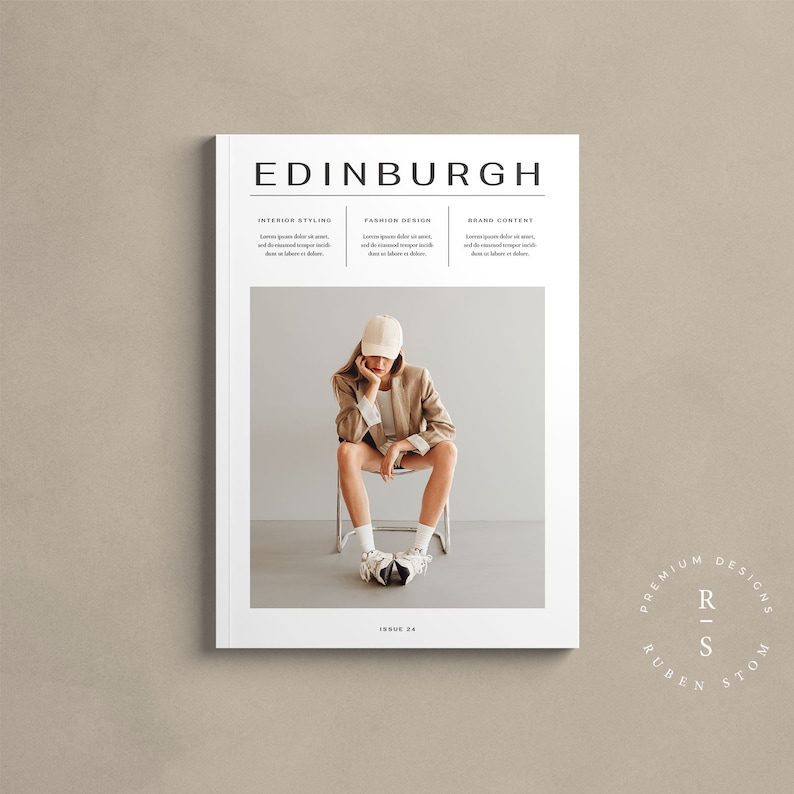 Edinburgh Magazine Template 01 Indesign Template Ebook - Etsy