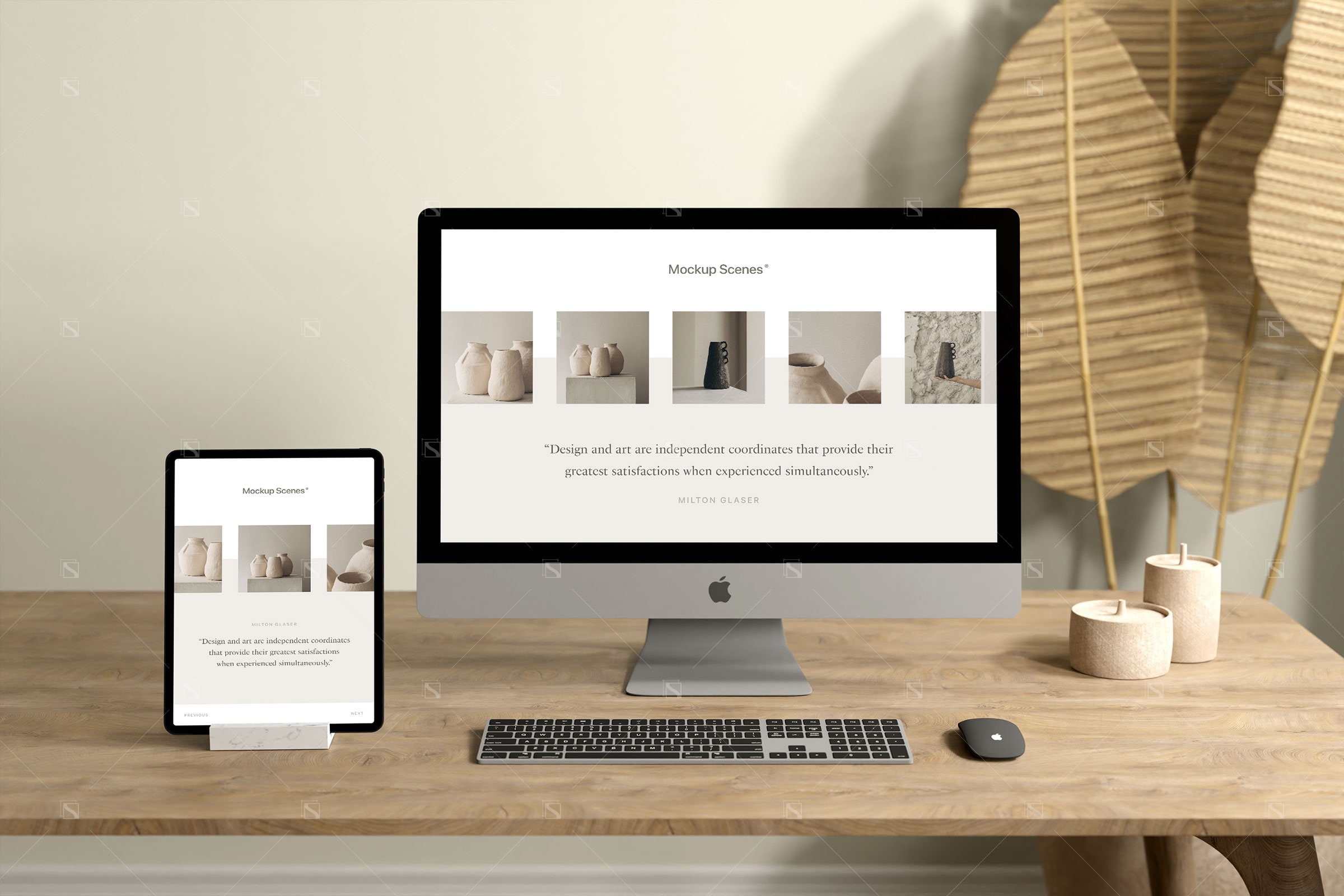 Imac & iPad Mockup Scene, Devices in Studio Setting, Easy to Use With ...