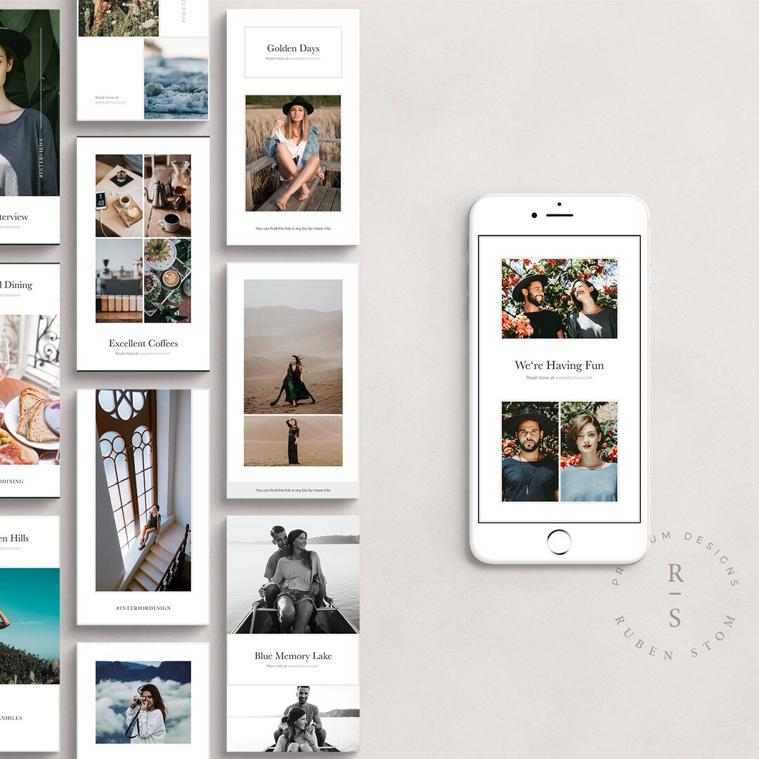 Tuscany Instagram Story Templates, 20 Editable Instagram Stories ...
