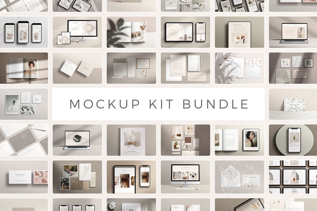Mockup Kit Bundle, Incl. All Mockup Kits: Frames, Devices, Web & App ...