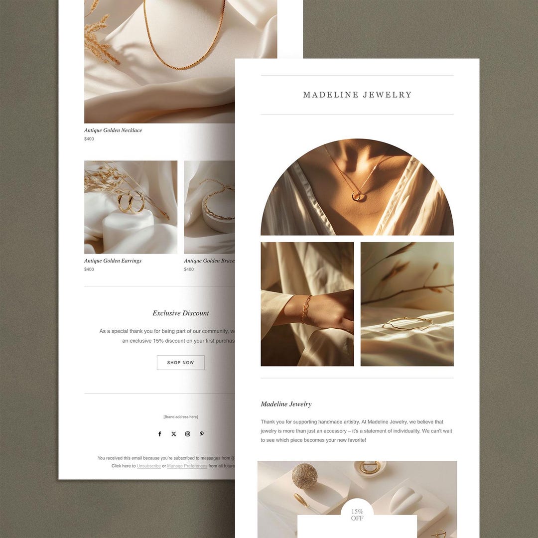 Madeline Ecommerce Email Template, Fully Customizable, Flodesk ...