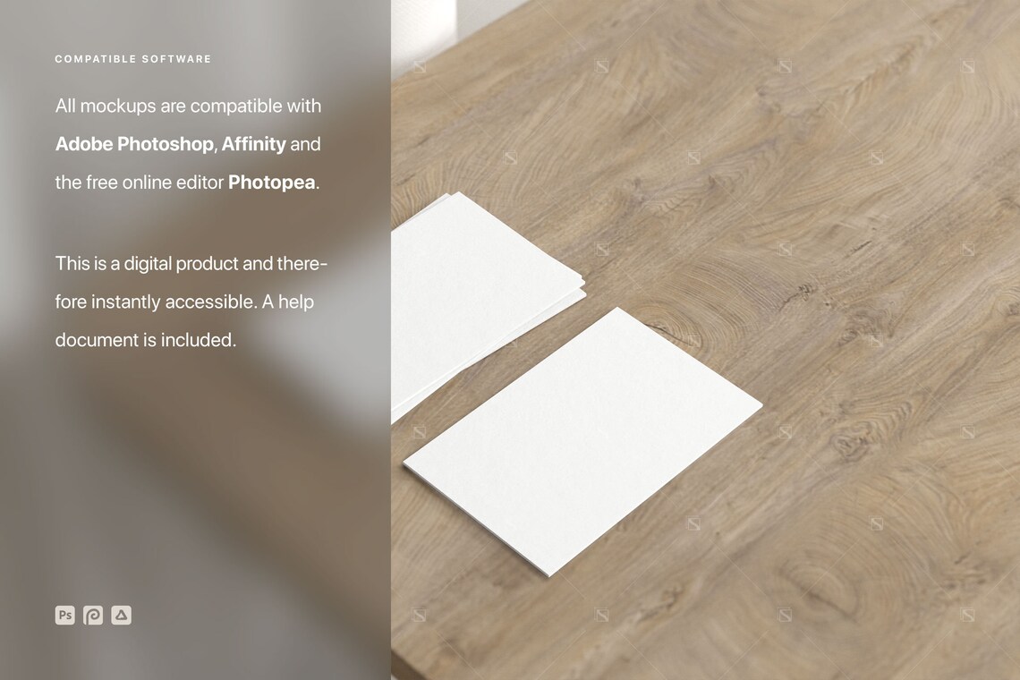 Business Card Mockup Scene , Calling Card Mockup in Home Interior, Easy ...