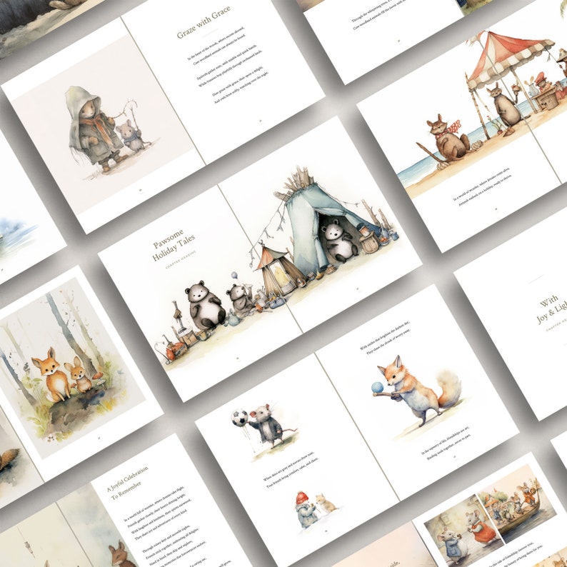 Children's Book Template, Premade Book Design, Editable Book Template ...