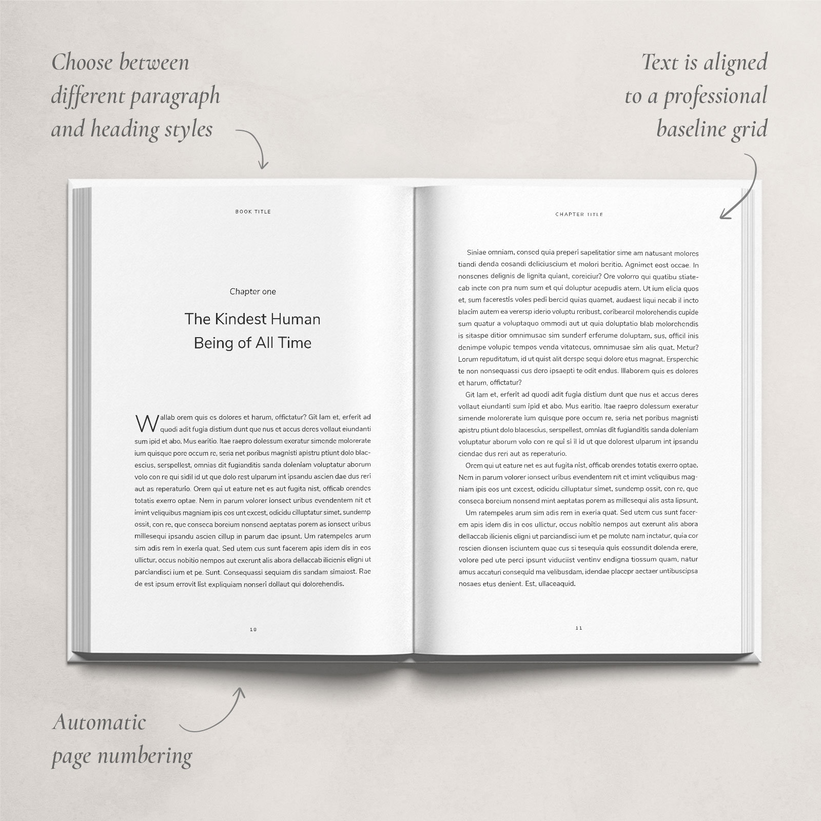 Modern Sans Book Template Premade Book Design Editable Book - Etsy