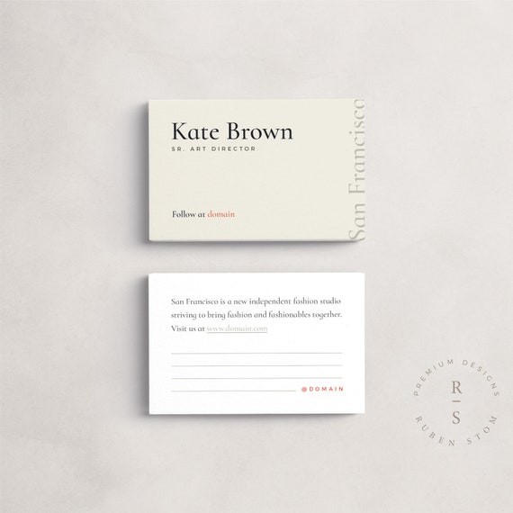 San Francisco Business Card Template Digital Download - Etsy