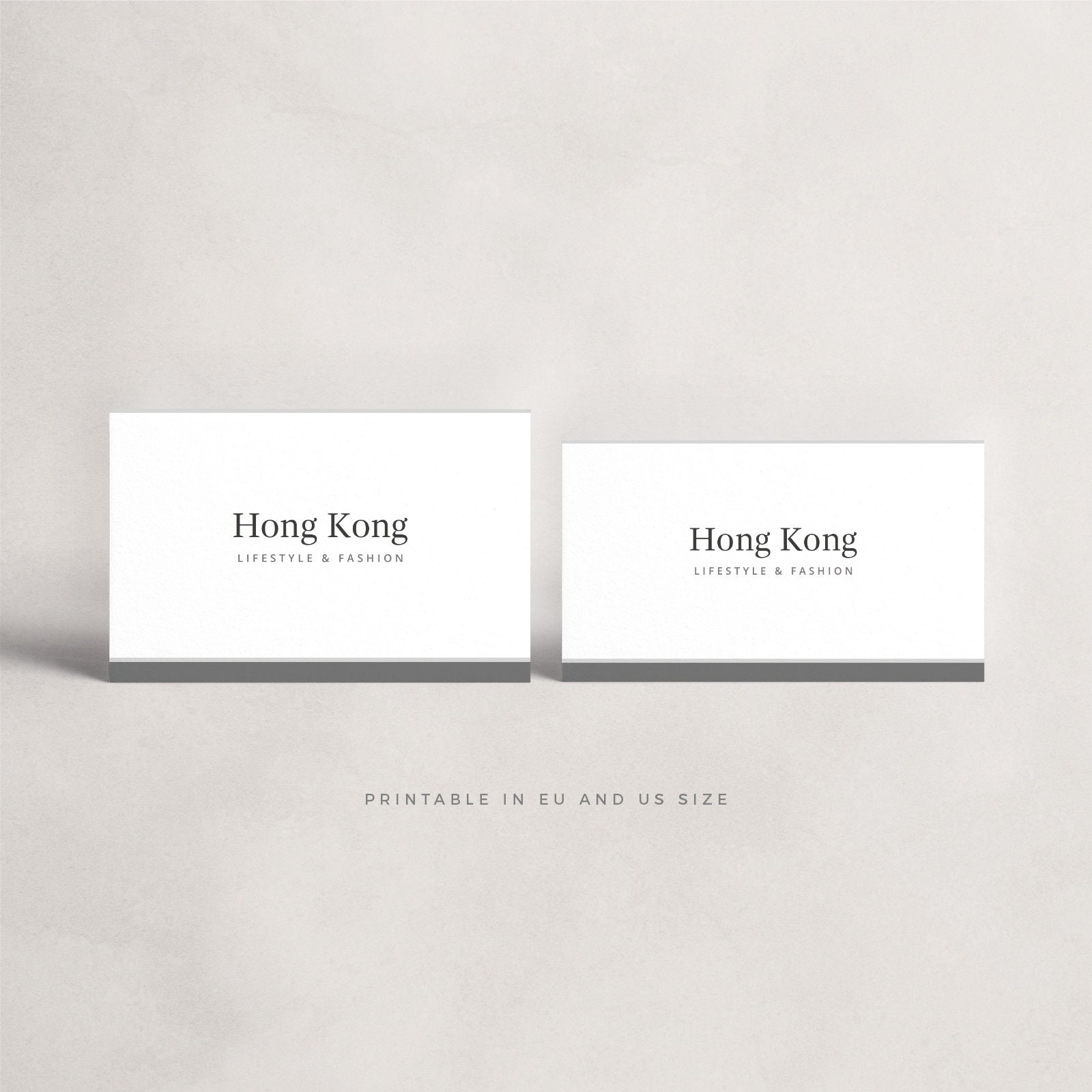 Hong Kong Business Card Template, Digital Download, Clean Editable ...