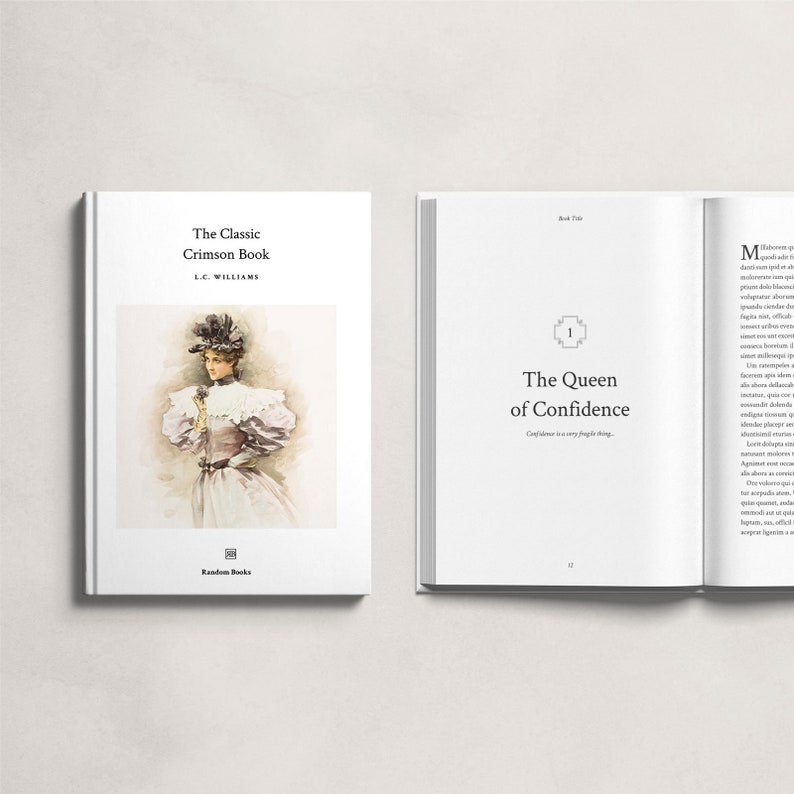 Classic Serif Book Template Premade Book Design Editable - Etsy