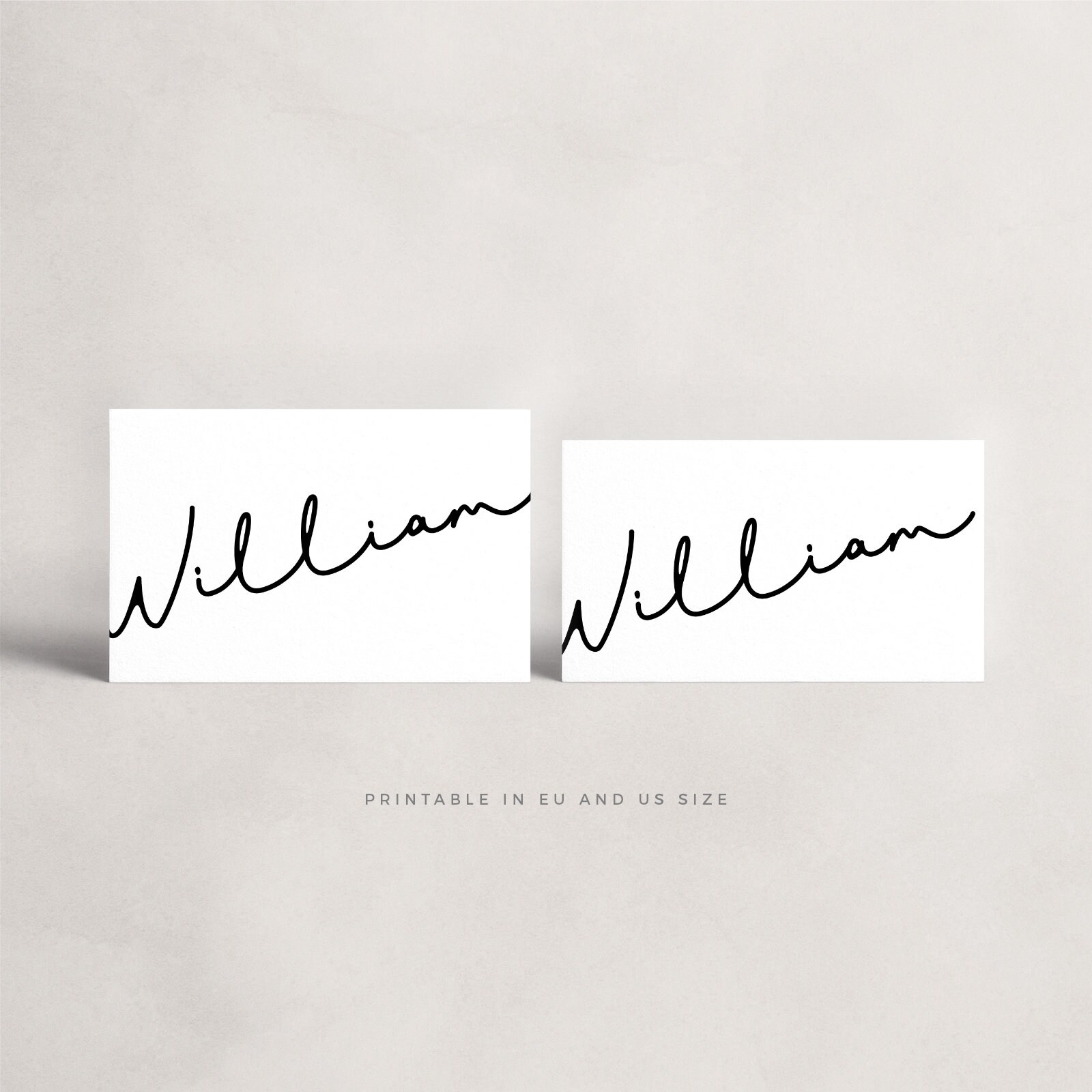 William Business Card Template, Digital Download, Editable Business ...
