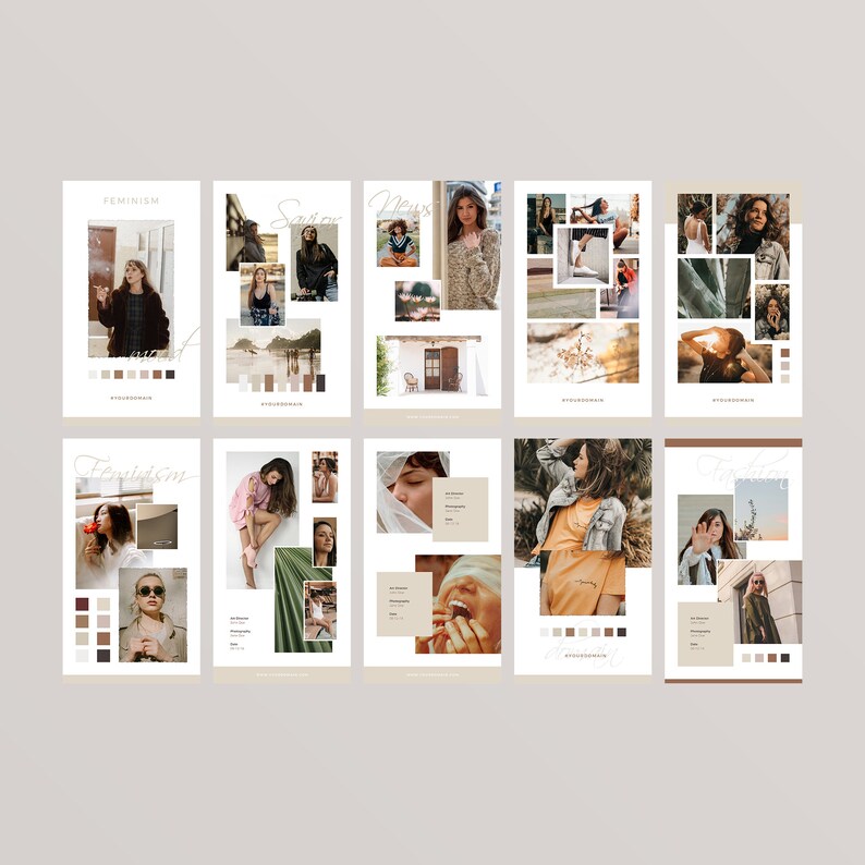 Moodboard Instagram Story Templates 20 Editable Instagram - Etsy