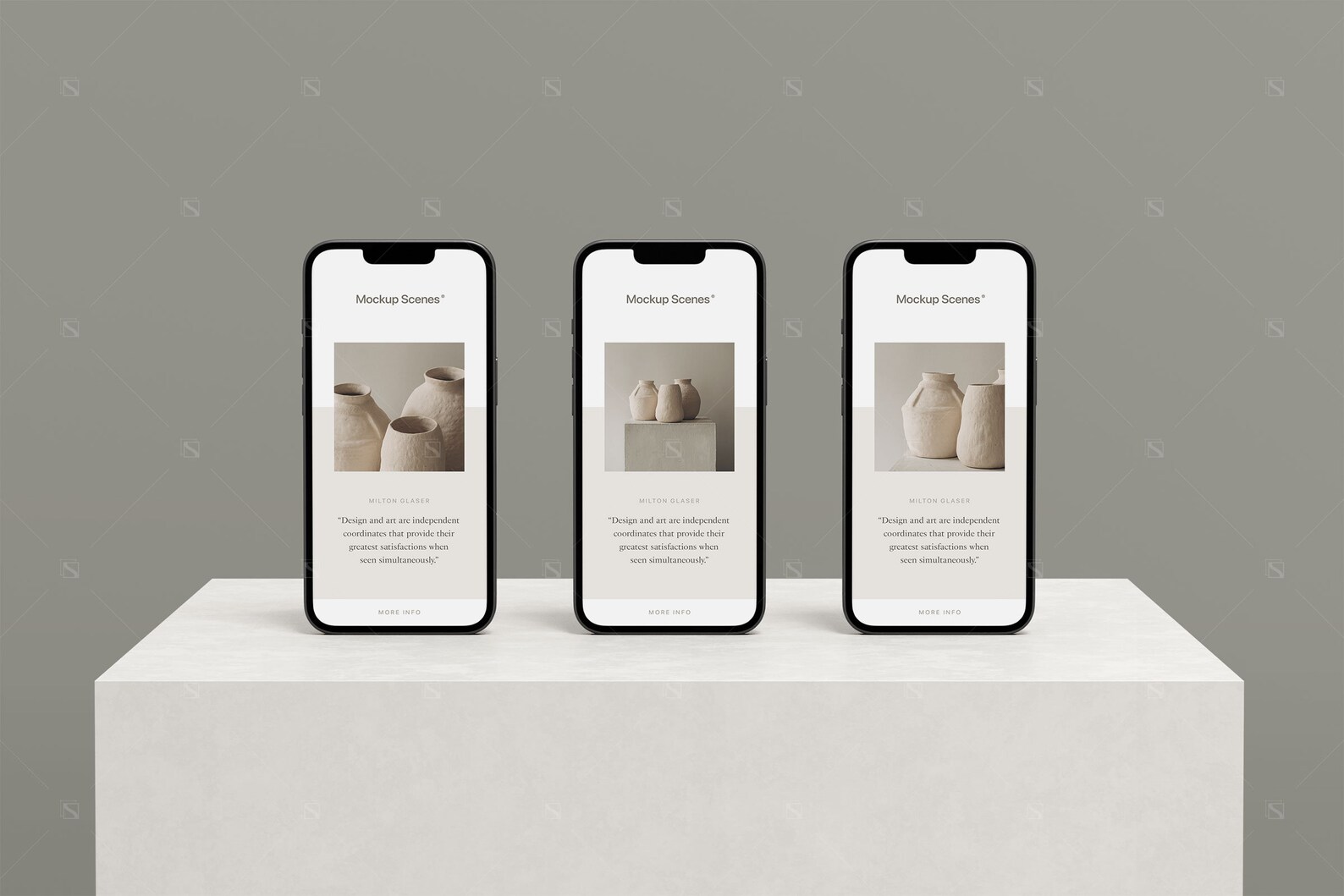 IPhone Mockup Scene, Mobile Device in Studio Setting, Easy to Use With ...