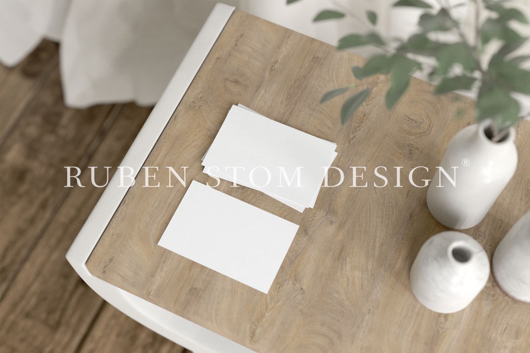 Business Card Mockup Scene , Calling Card Mockup in Home Interior, Easy ...