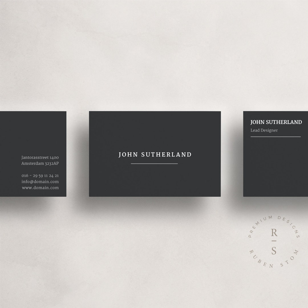Sutherland Business Card Template, Digital Download, Editable Business ...
