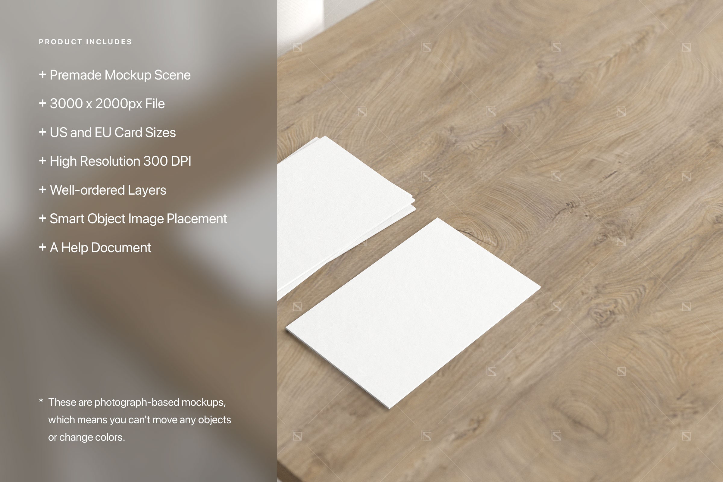 Business Card Mockup Scene , Calling Card Mockup in Home Interior, Easy ...