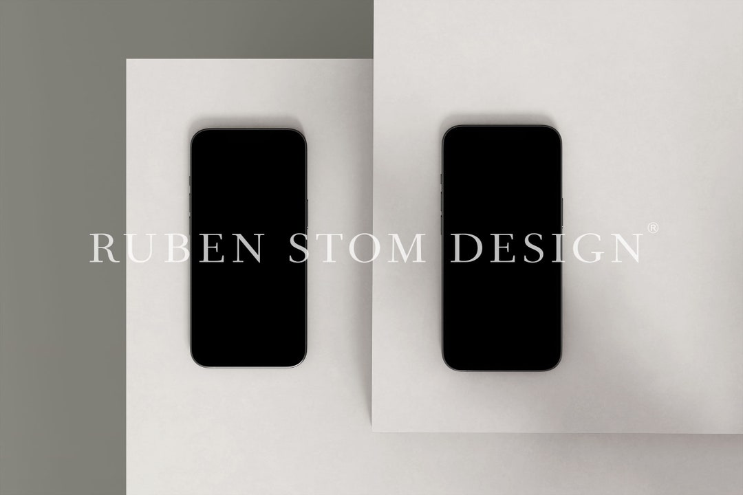 IPhone Mockup Scene, Mobile Device in Studio Setting, Easy to Use With ...