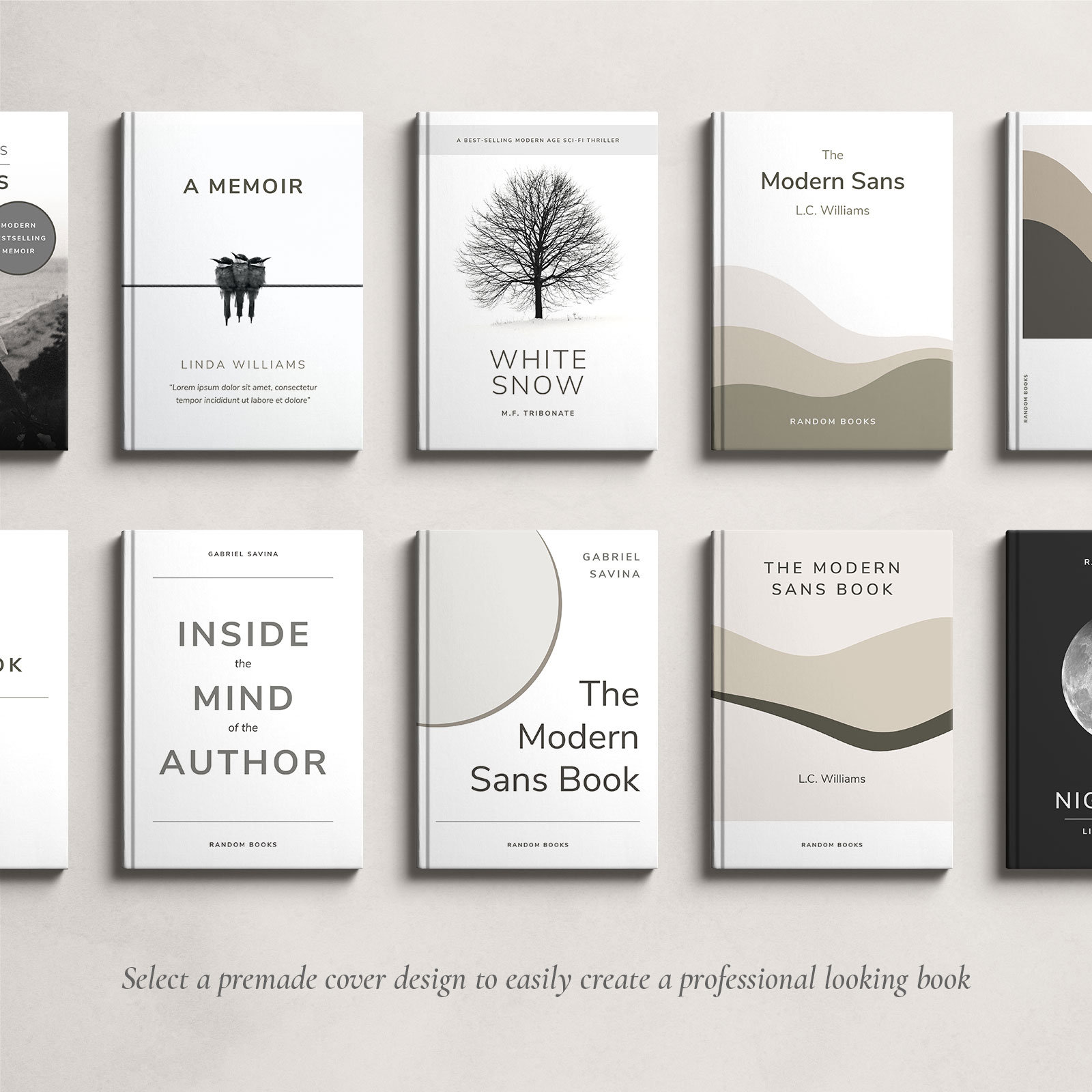 Modern Sans Book Template Premade Book Design Editable Book - Etsy