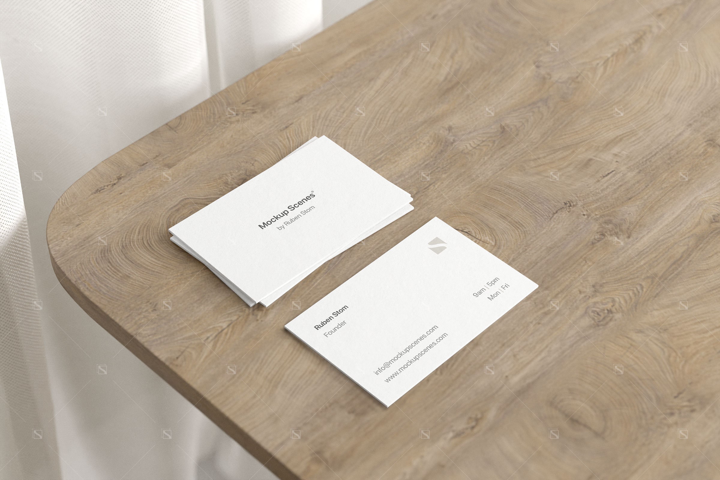 Business Card Mockup Scene , Calling Card Mockup in Home Interior, Easy ...
