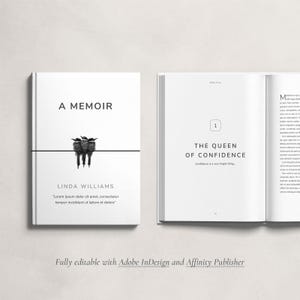 Modern Sans Book Template, Premade Book Design, Editable Book Template ...
