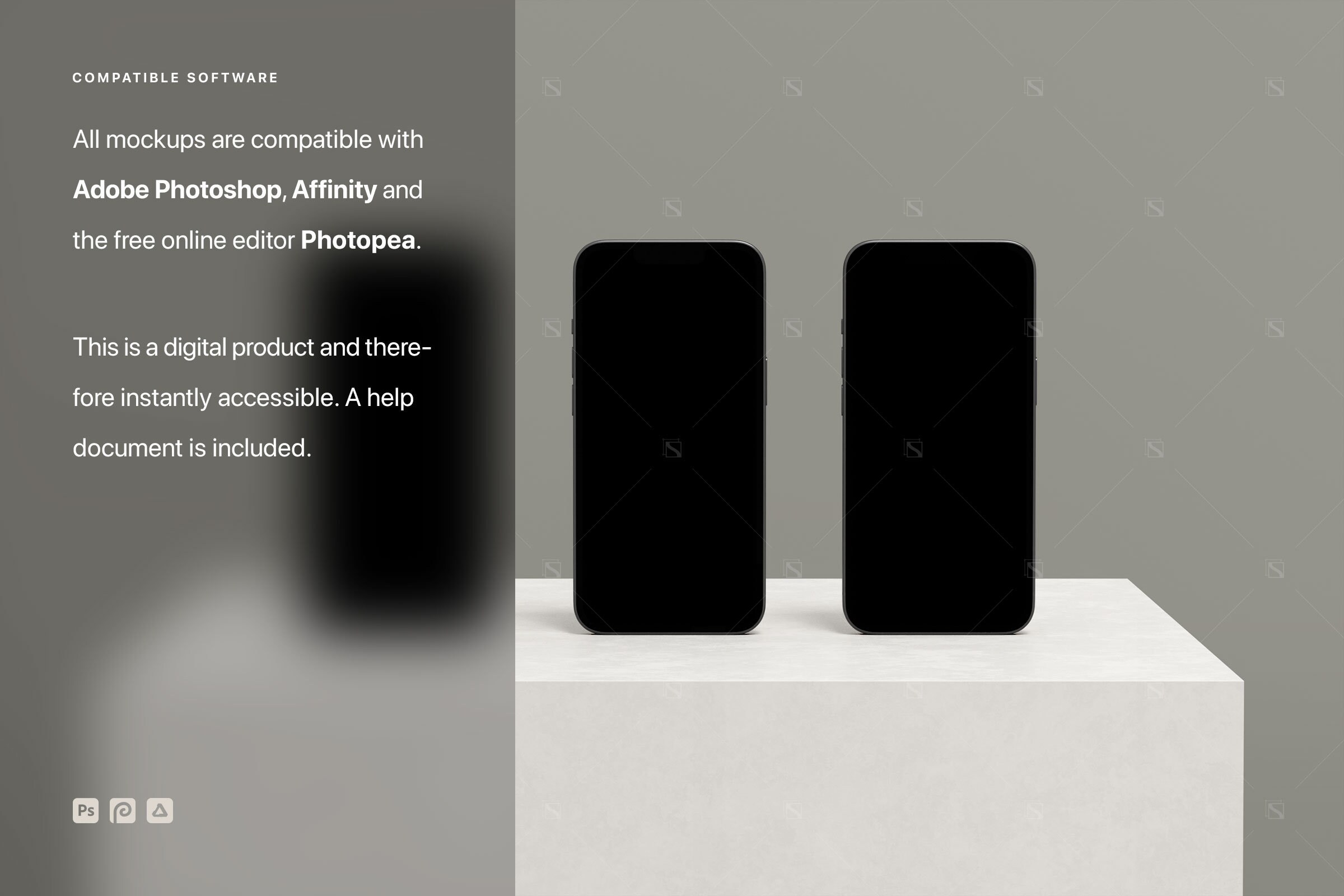 IPhone Mockup Scene, Mobile Device in Studio Setting, Easy to Use With ...