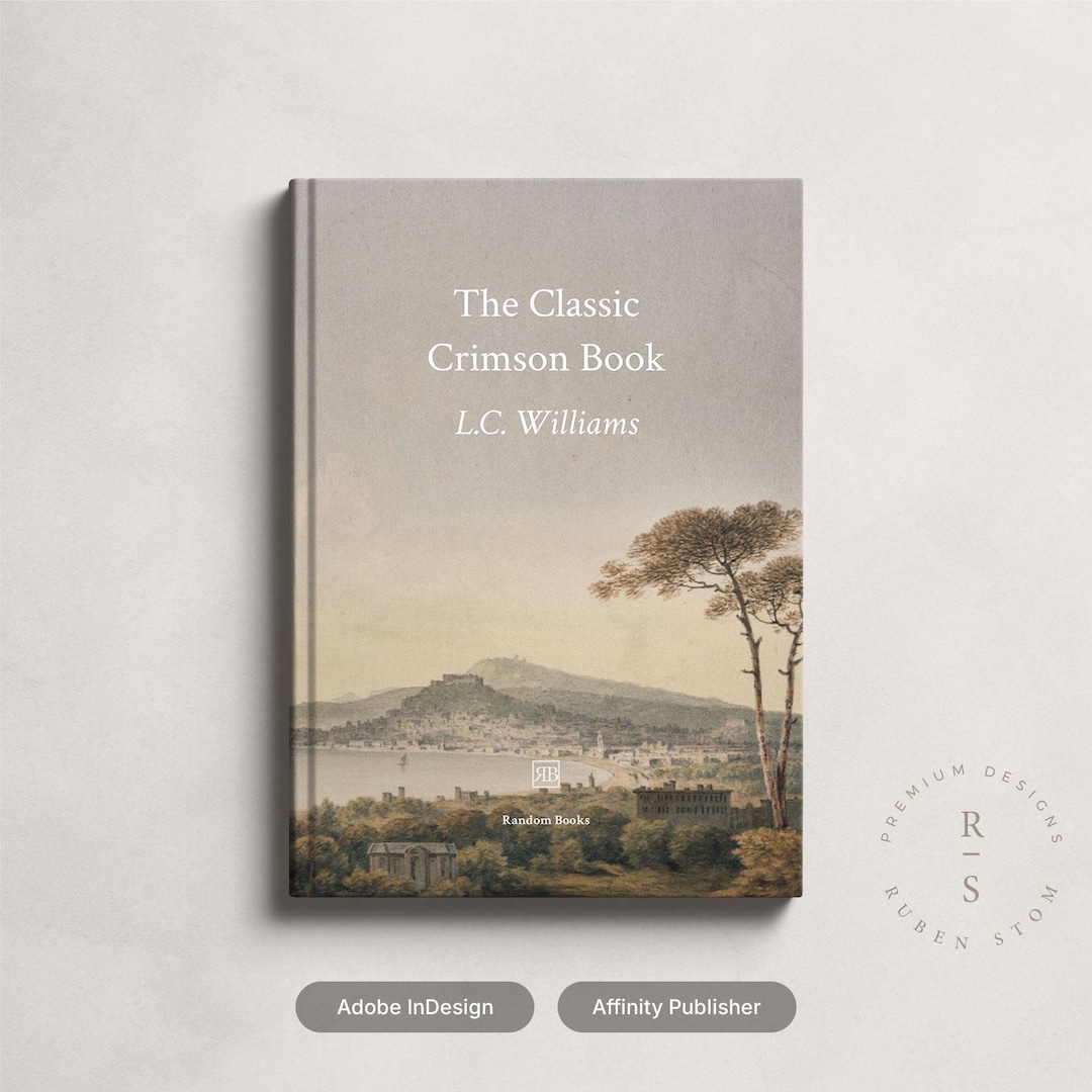 Classic Serif Book Template, Premade Book Design, Editable Book ...